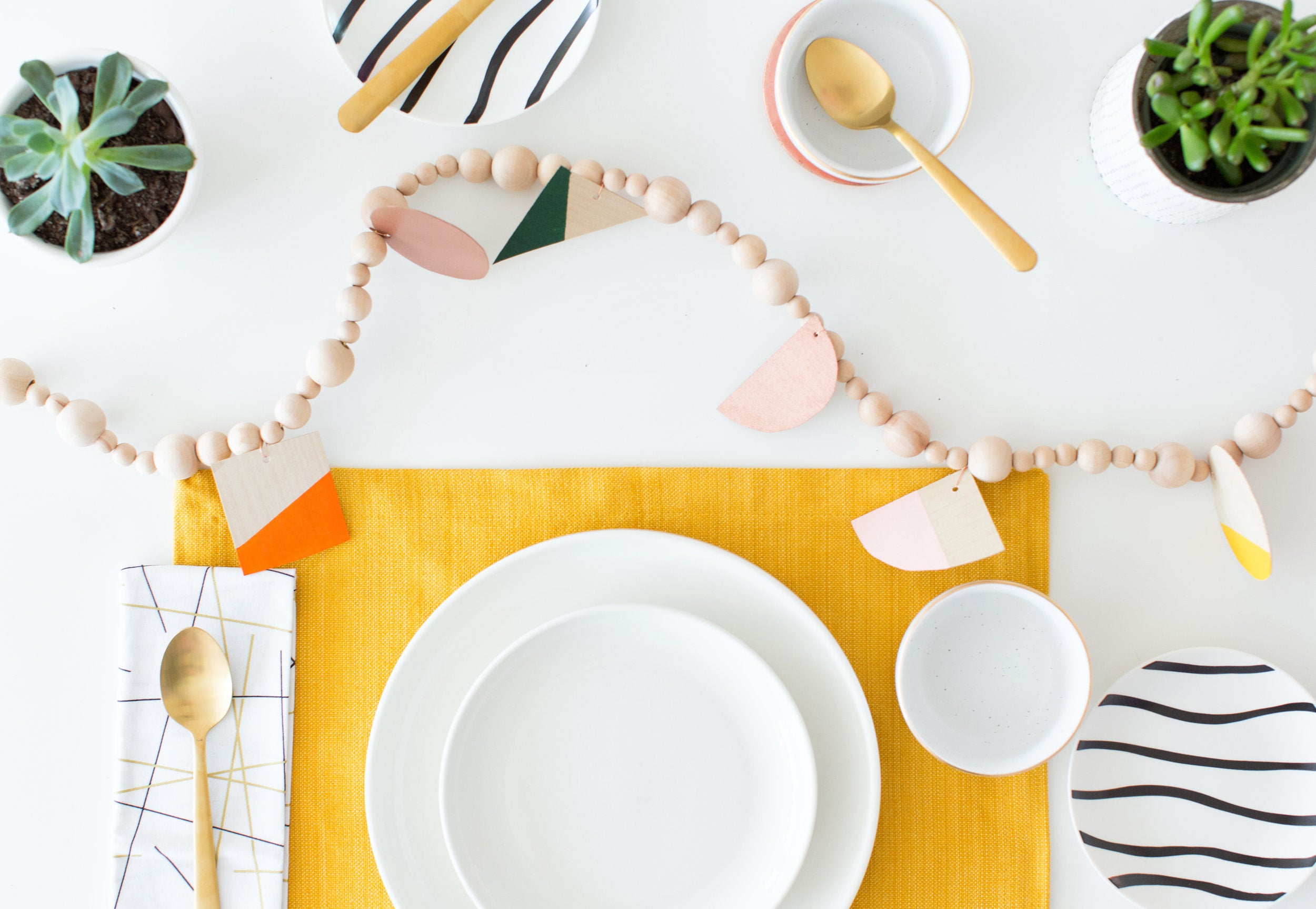 Fall DIY: Beaded Color Block Garland – Ampersand Design Studio