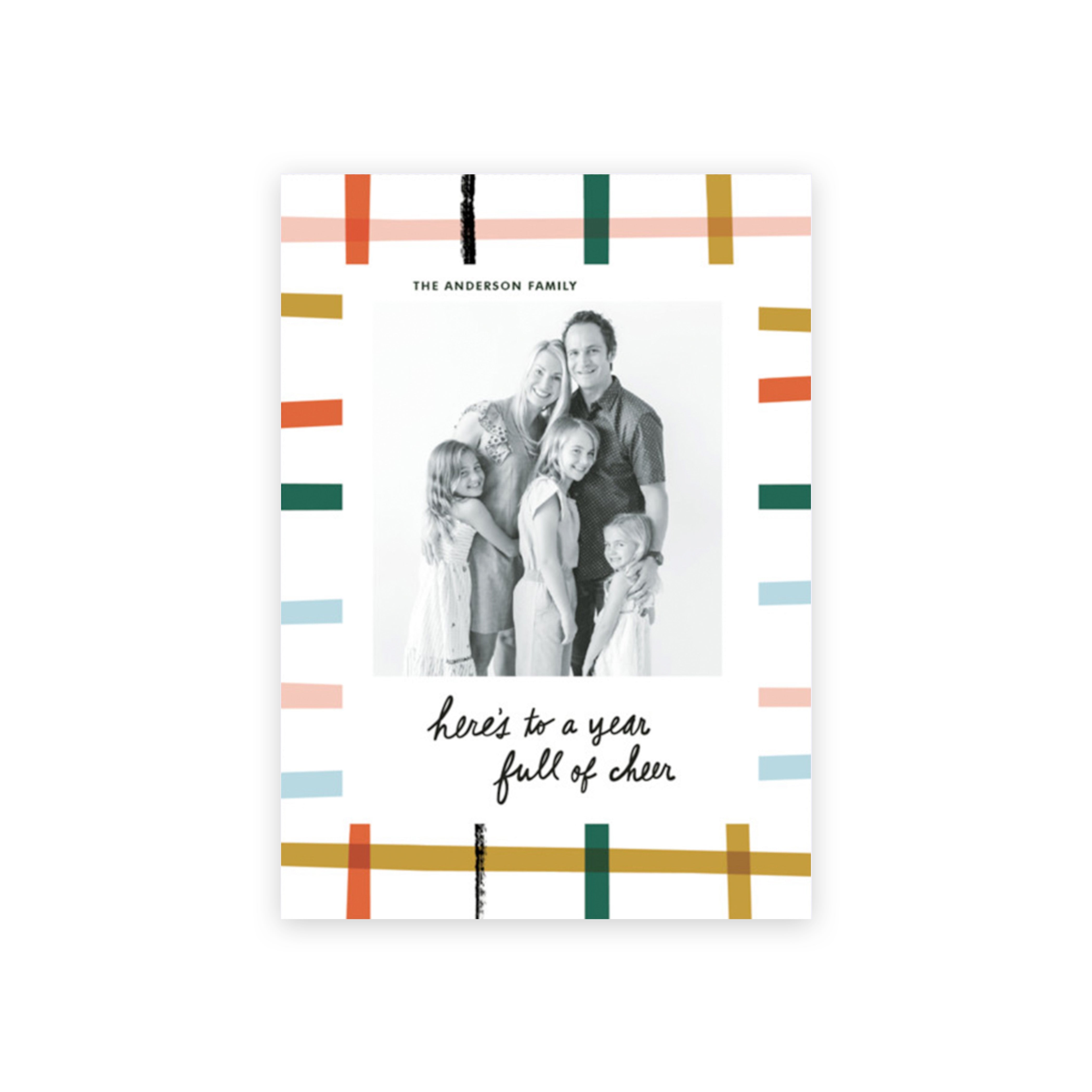 Colorful Holiday Plaid Photo Card – Ampersand Design Studio