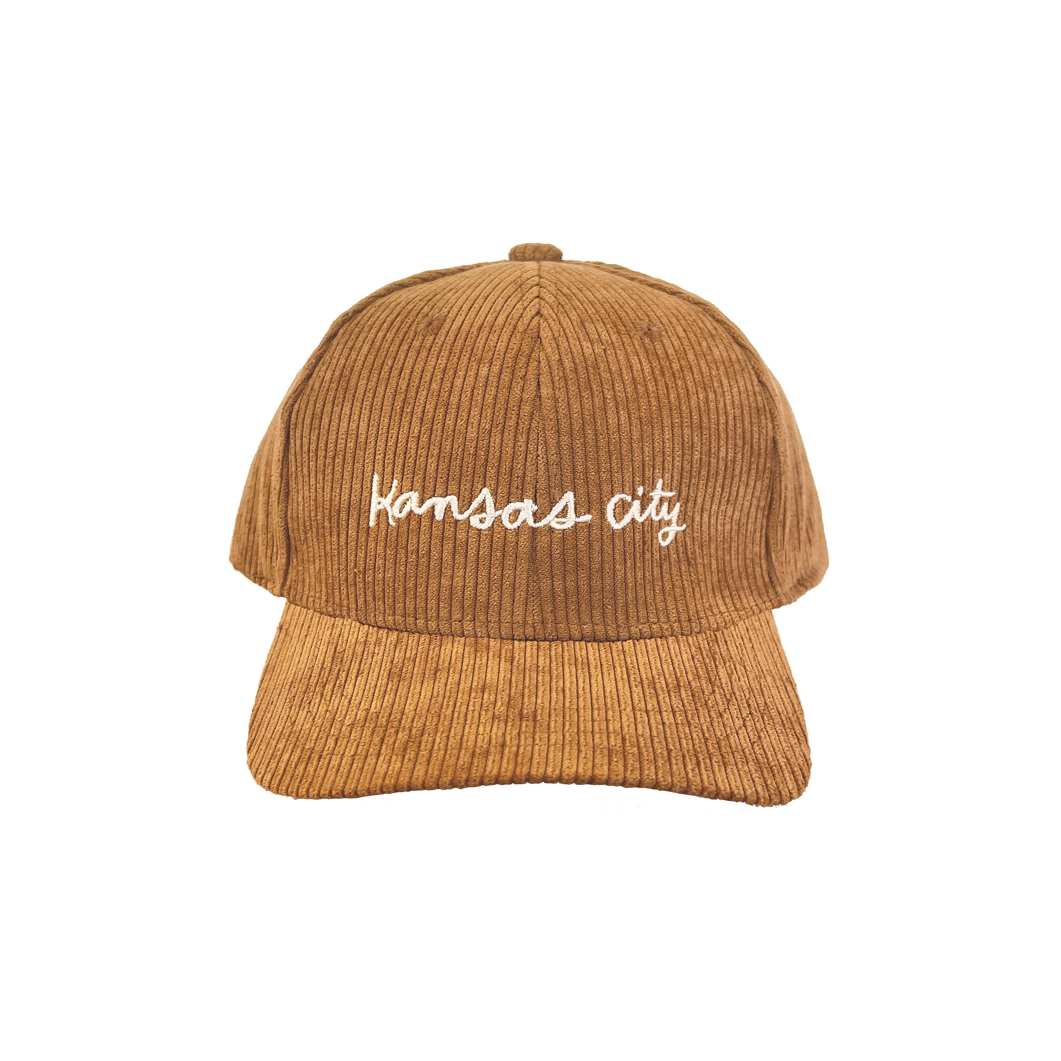 Kansas City Script Corduroy Trucker Hat - Tan by Ampersand Design ...