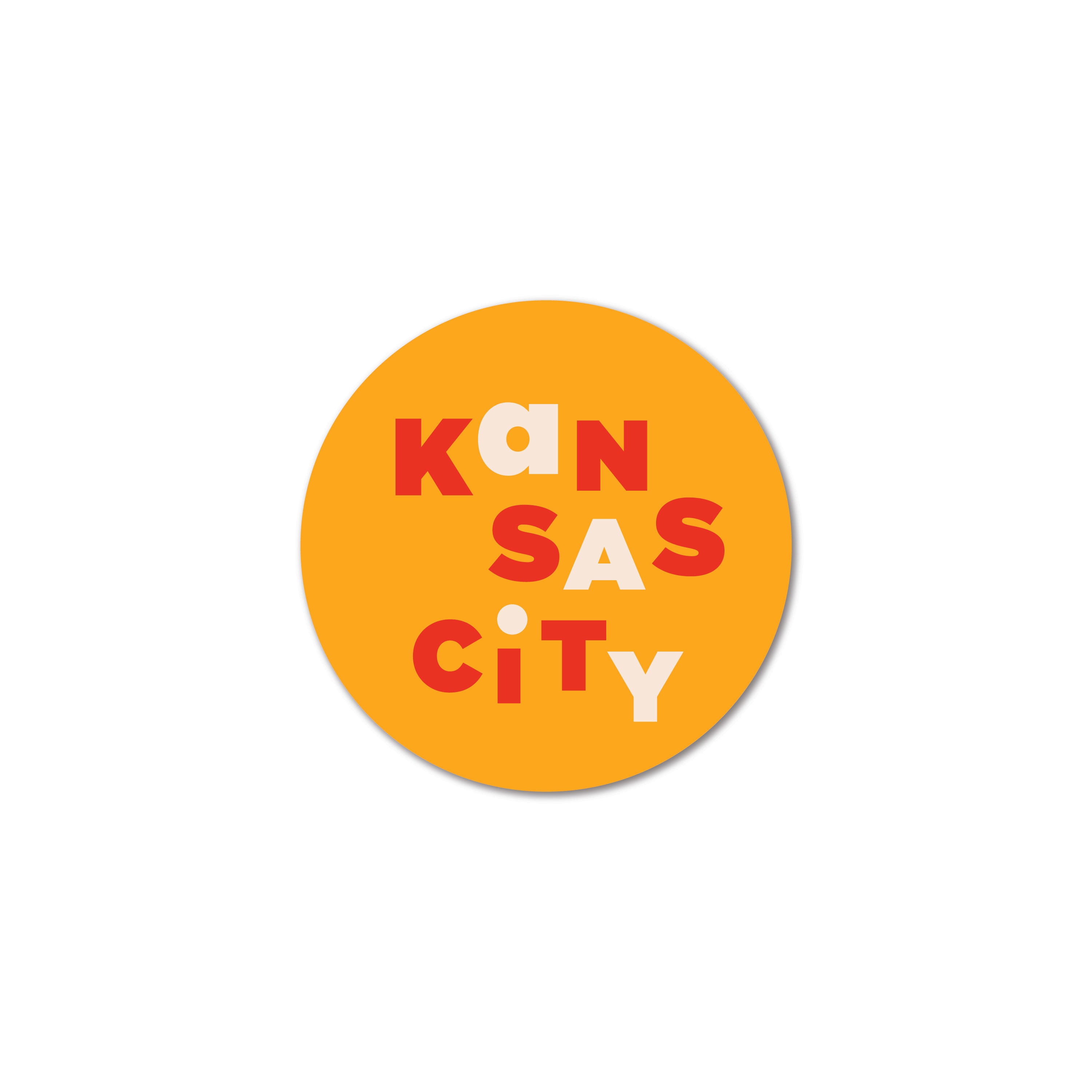 Kansas City Scramble Sticker (Yellow) – Ampersand Design Studio