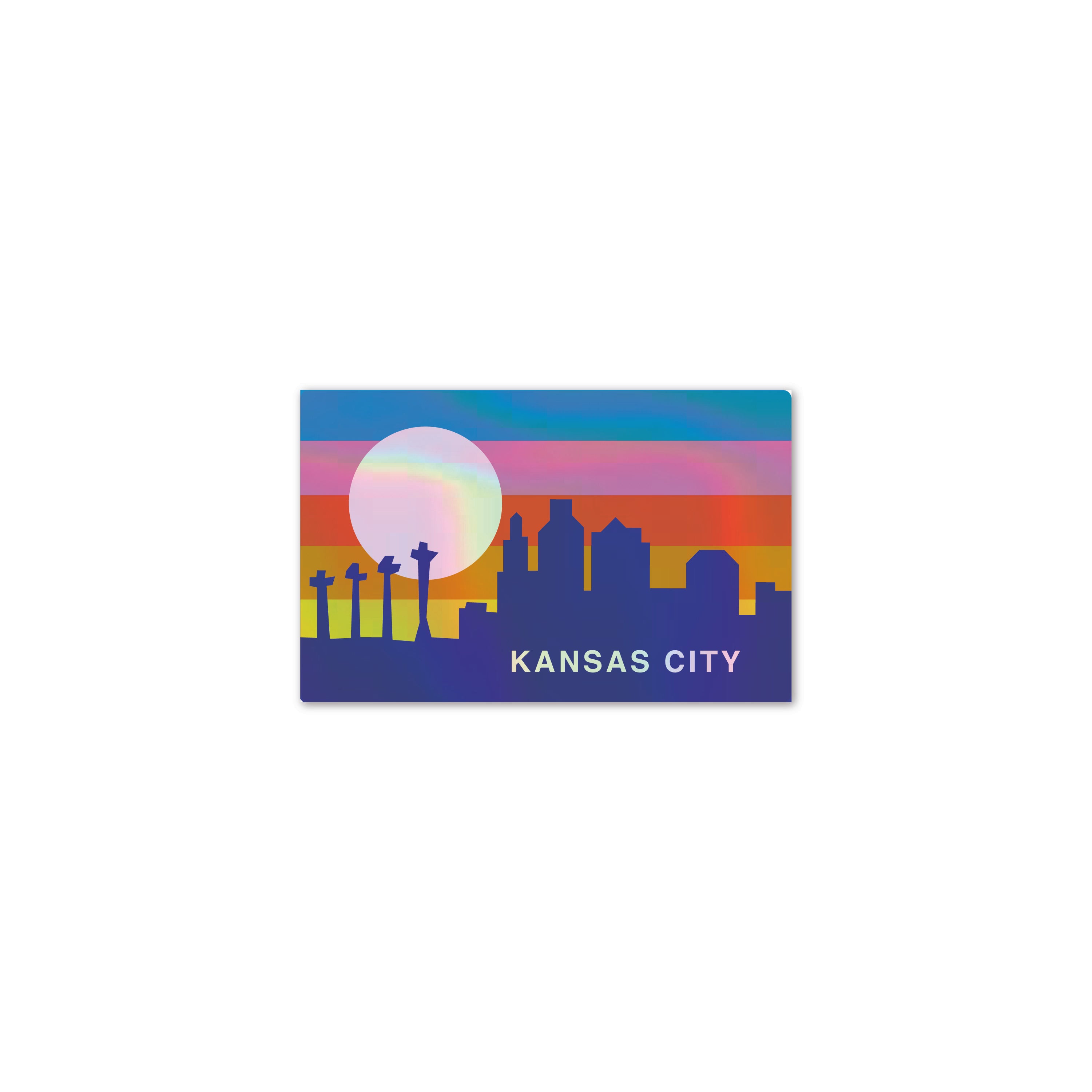 Kansas City Skyline Holographic Sticker – Ampersand Design Studio
