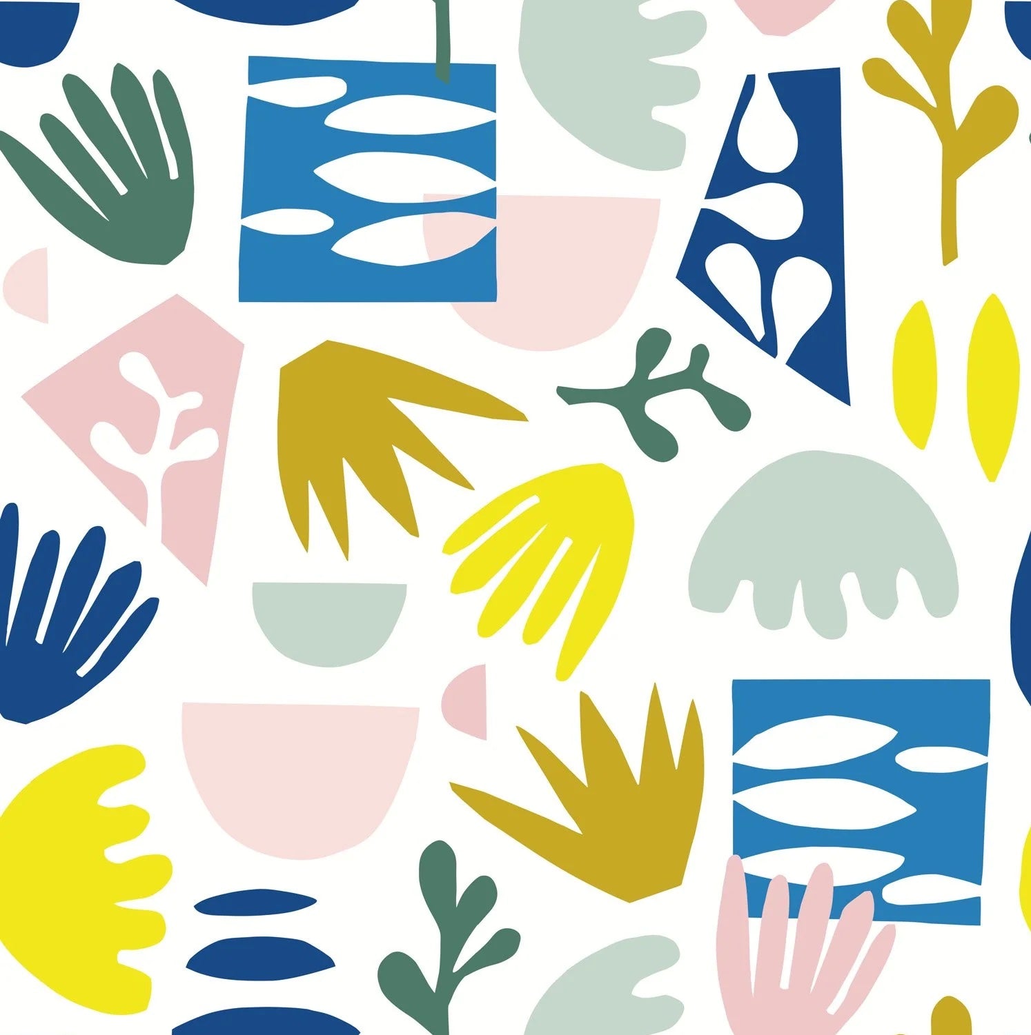 Floral Cut Out - Multi Wallpaper – Ampersand Design Studio