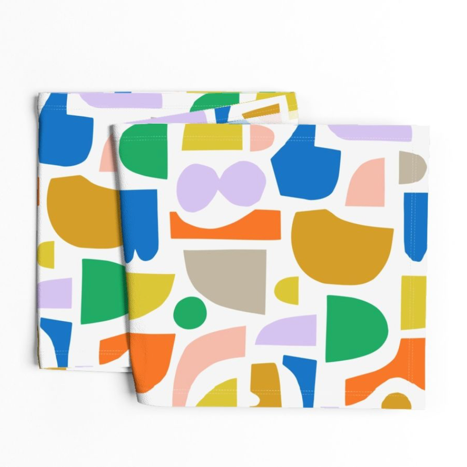 Shape Collage Table Runner - Multi by Spoonflower | Ampersand Design Studio