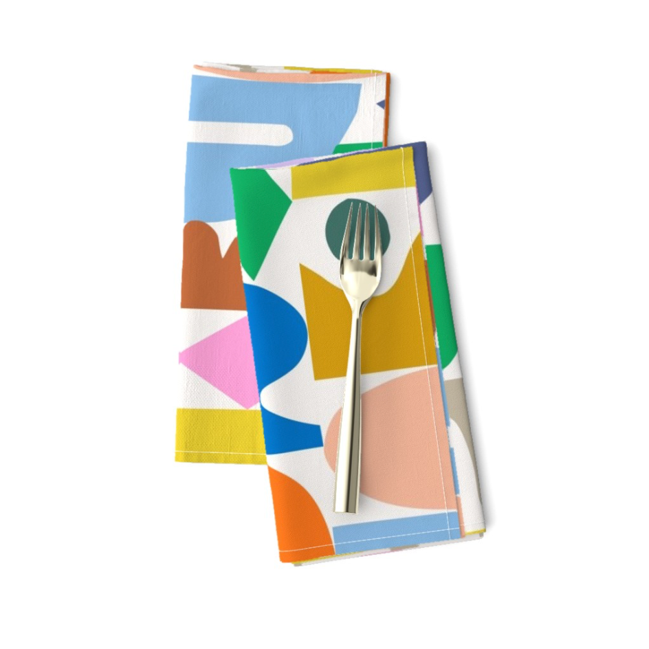 Shape Stack Dinner Napkins - Multi – Ampersand Design Studio