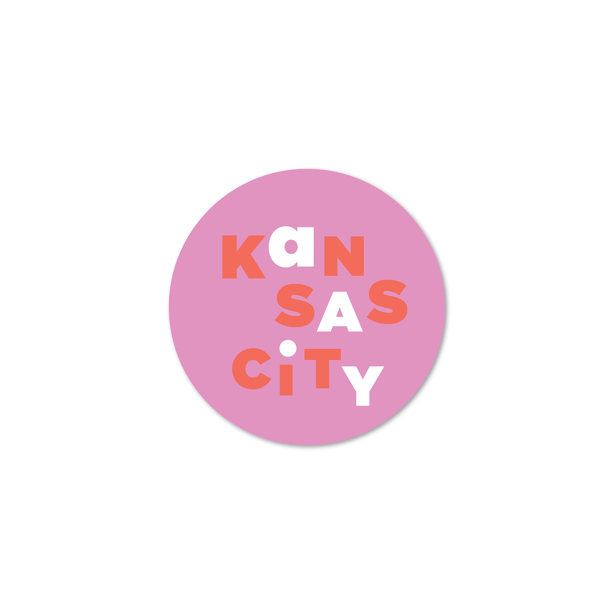 Kansas City Scramble Sticker (Pink) by AmpersandDesignStudio ...